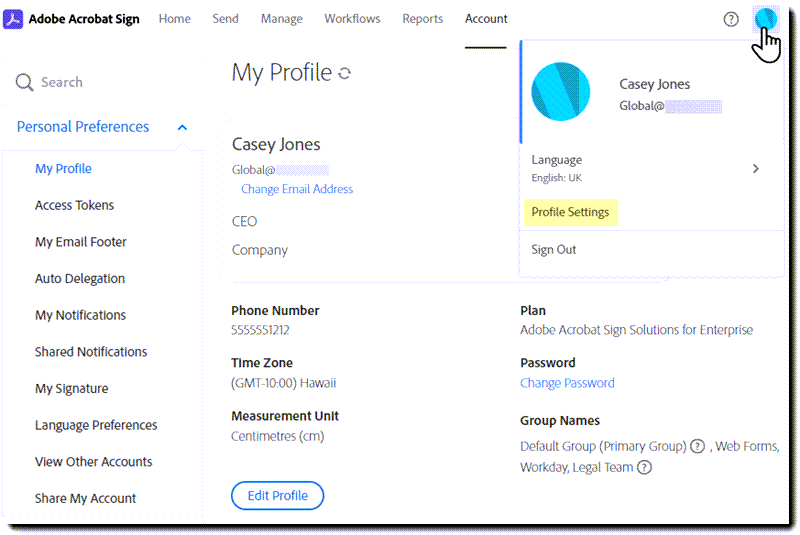 Adobe Acrobat Sign user's get started guide